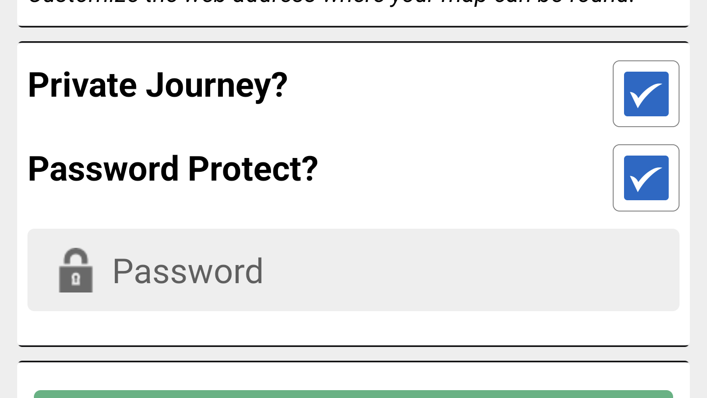Private & Password Protected Journeys - Pebbls Support Guide - Journey ...